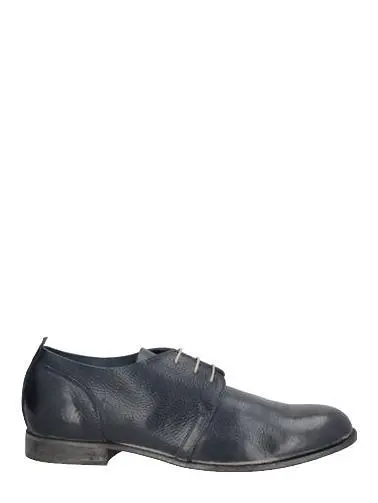 Moma Lace-up Pebbled Leather Derby Shoes - Blue