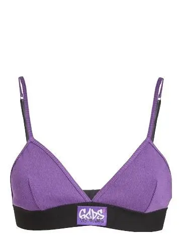 Gcds Ribbed Jersey Crop Top - Purple