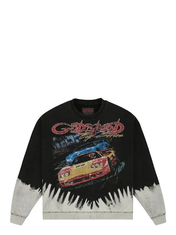GODSPEED F.t.w Long Sleeve T-shirt - Black Bleached Wash