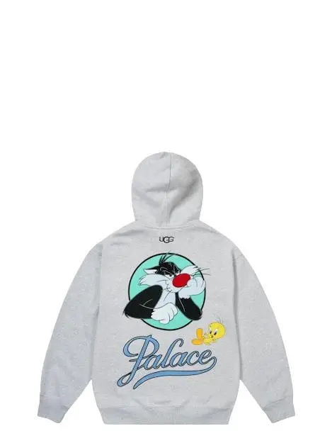 PALACE X Ugg Looney Tunes Hoodie - Grey Marl