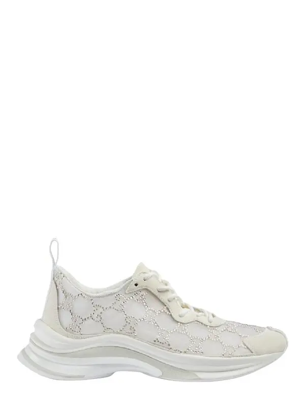 Gucci Run Gg Crystal Sneakers - White