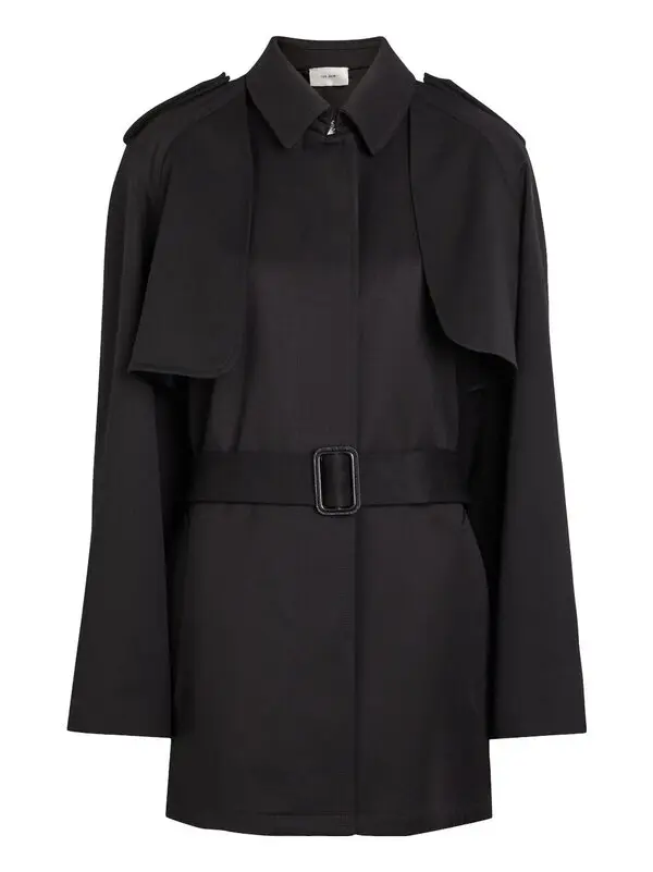THE ROW Usuaia Belted Wool Trench Jacket - Black
