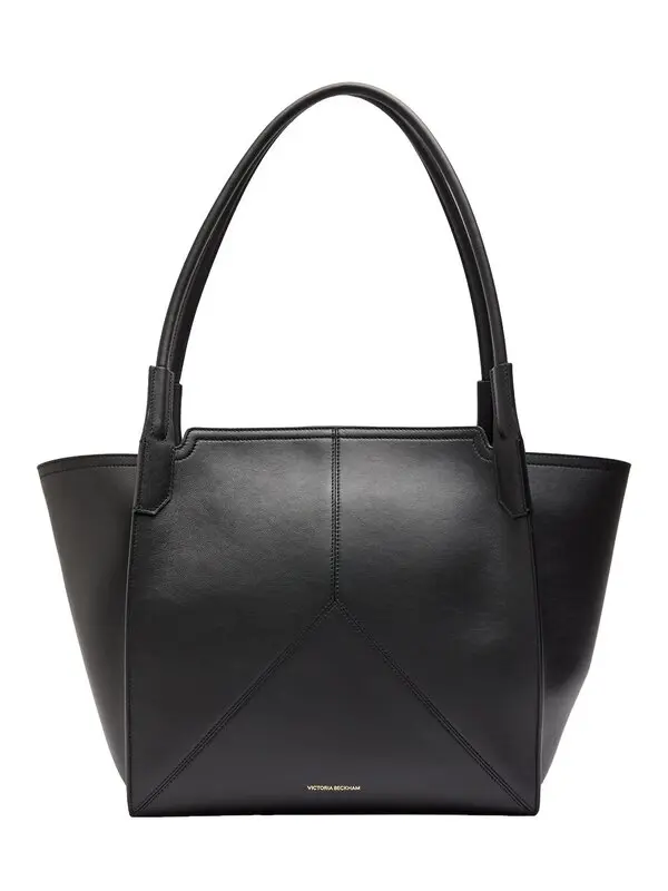 Victoria Beckham Small Panelled Leather Tote - Black