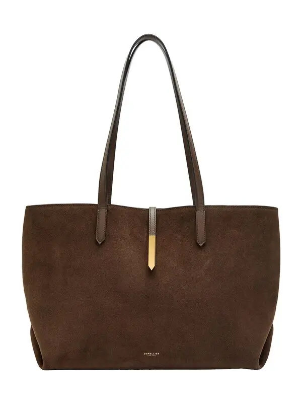 DEMELLIER Tokyo Suede Tote - Dark Brown