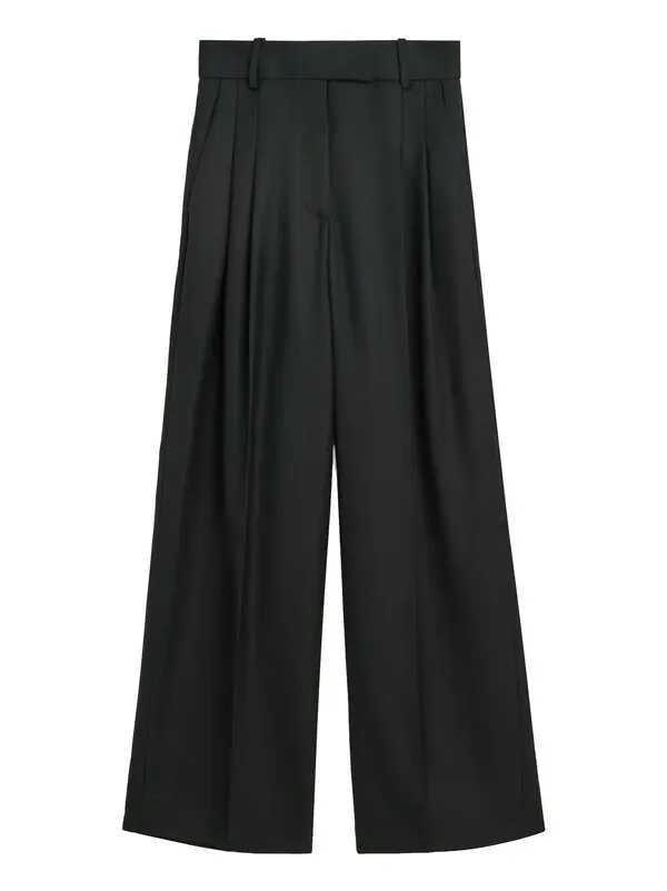 BY MALENE BIRGER Cymbaria High-waisted Wide Leg Trousers - Black