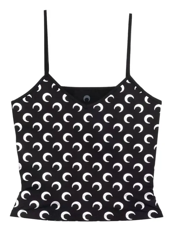 MARINE SERRE Moon-print Top - Black