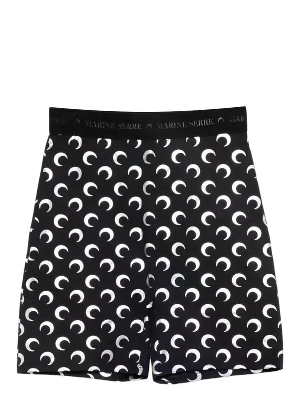 MARINE SERRE Moon Print Shorts - Black