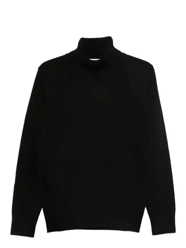 KANGRA Knitted Roll-neck Sweater - Black