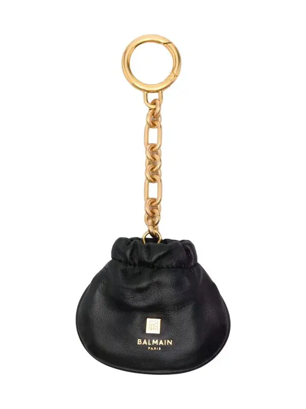 Balmain Chain Pouch Keyring - Black