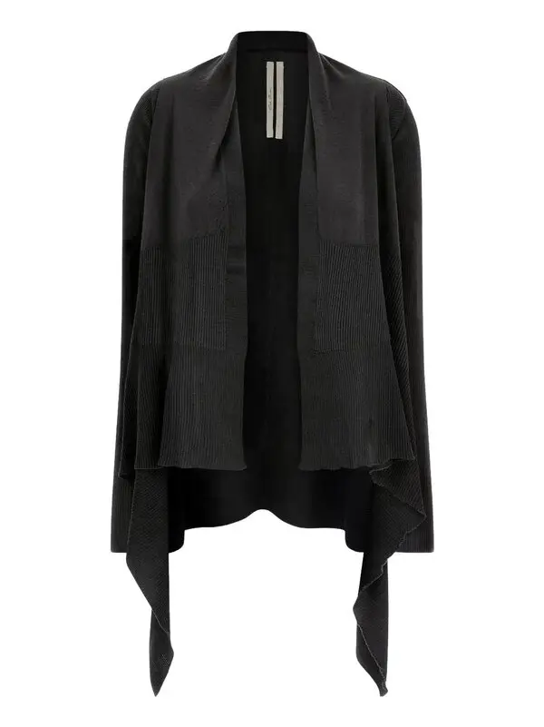 Rick Owens Asymmetric Wrap Cardigan - Black