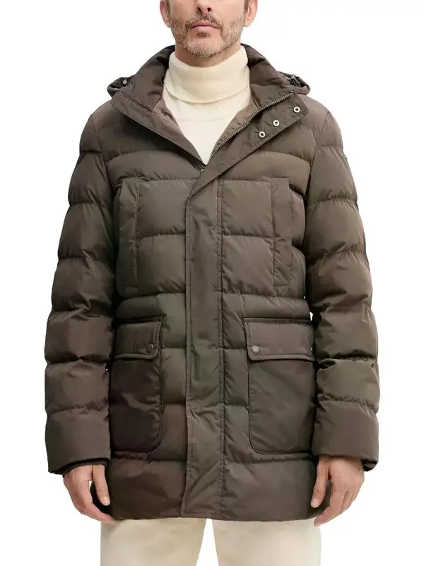 Geox Padded Hooded Jacket - Brown