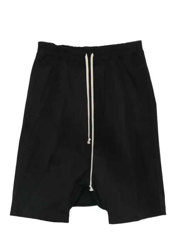 Rick Owens Drawstring Drop-crotch Shorts - Black