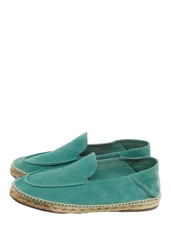 Loro Piana Suede Jute Espadrilles - Green