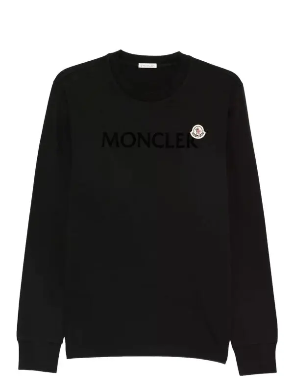 Moncler Logo-plaque Long-sleeve Sweatshirt - Black