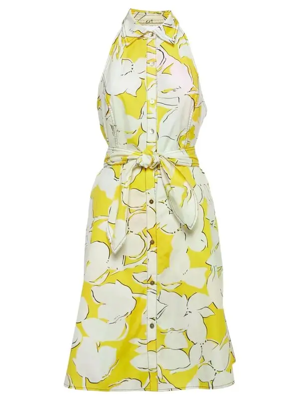 Diane Von Furstenberg Floral-print Mini Dress - Yellow