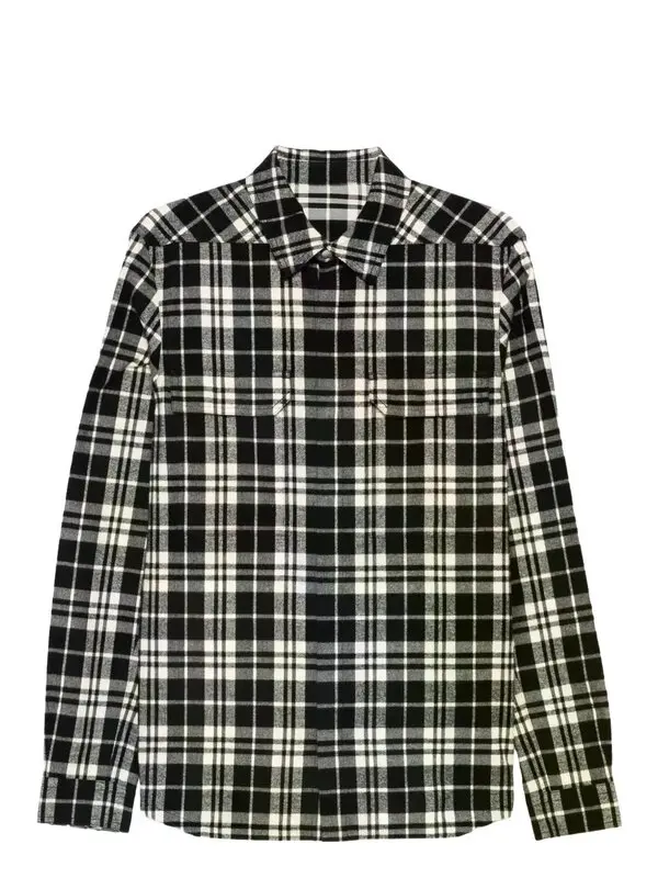Rick Owens Plaid Flannel Shirt - Black