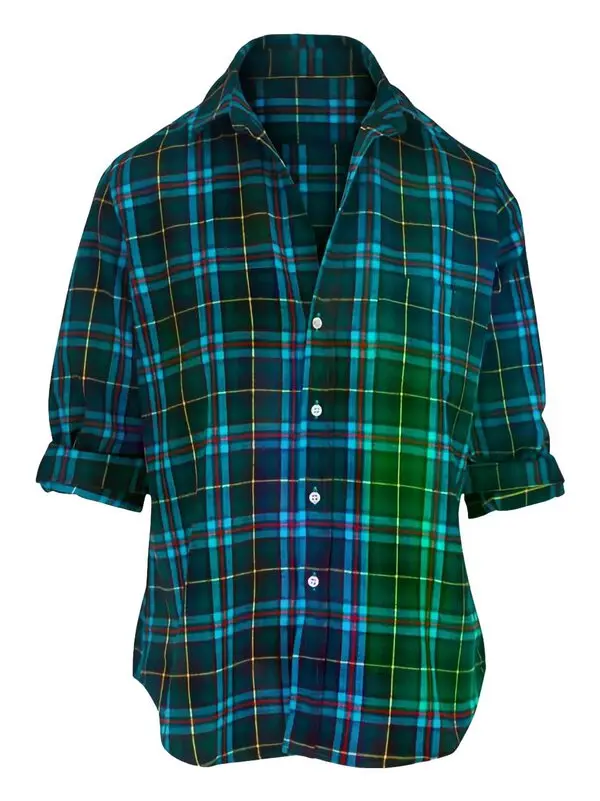 Frank & Eileen Eileen Plaid Blouse - Green