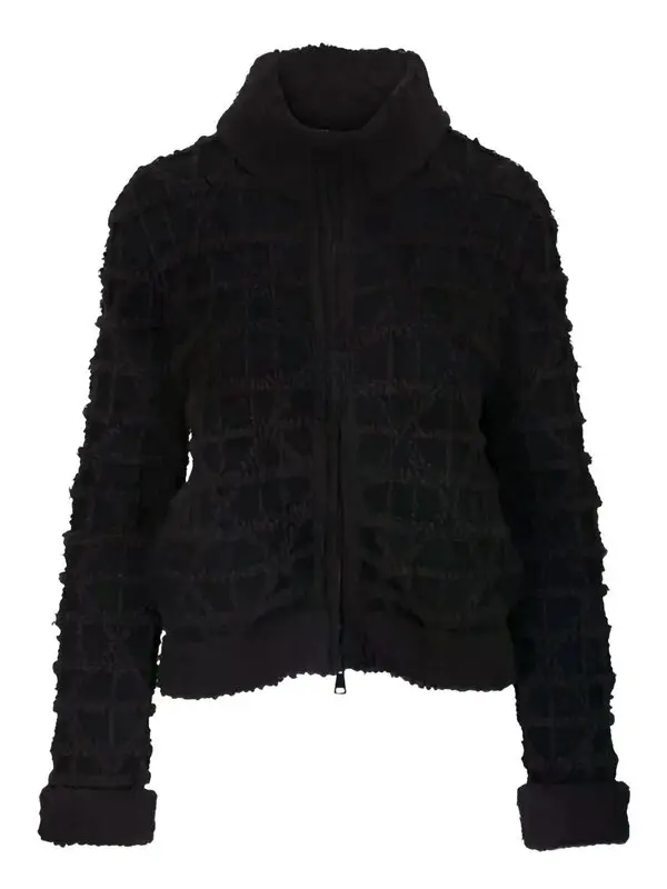 D.exterior Bouclé Zip-up Cardigan - Black