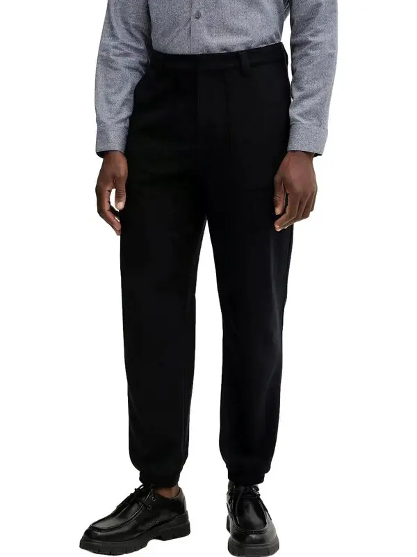 Armani Exchange Logo-plaque Trousers - Black