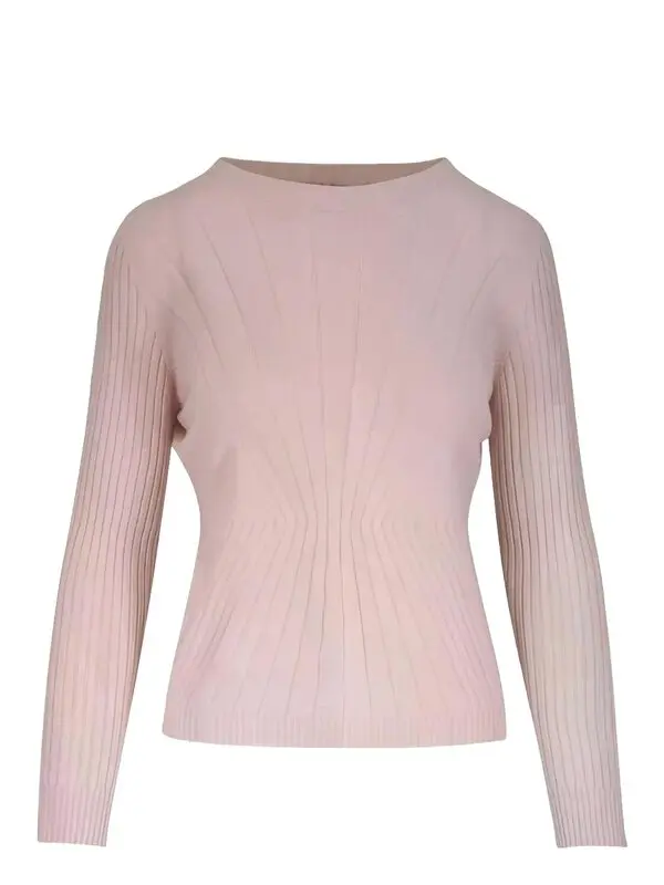 D.exterior Geometric-pattern Sweater - Pink