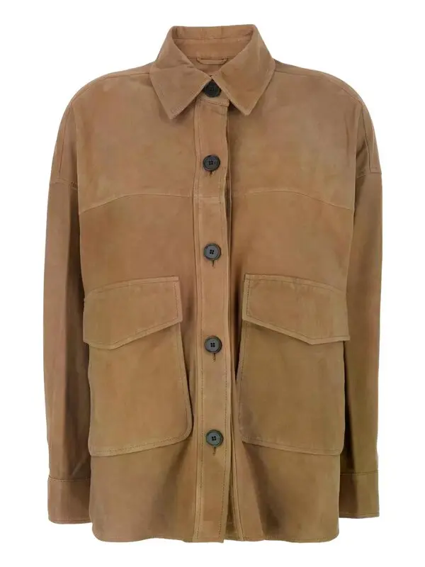 ARMA Button Patch Pocket Jacket - Brown