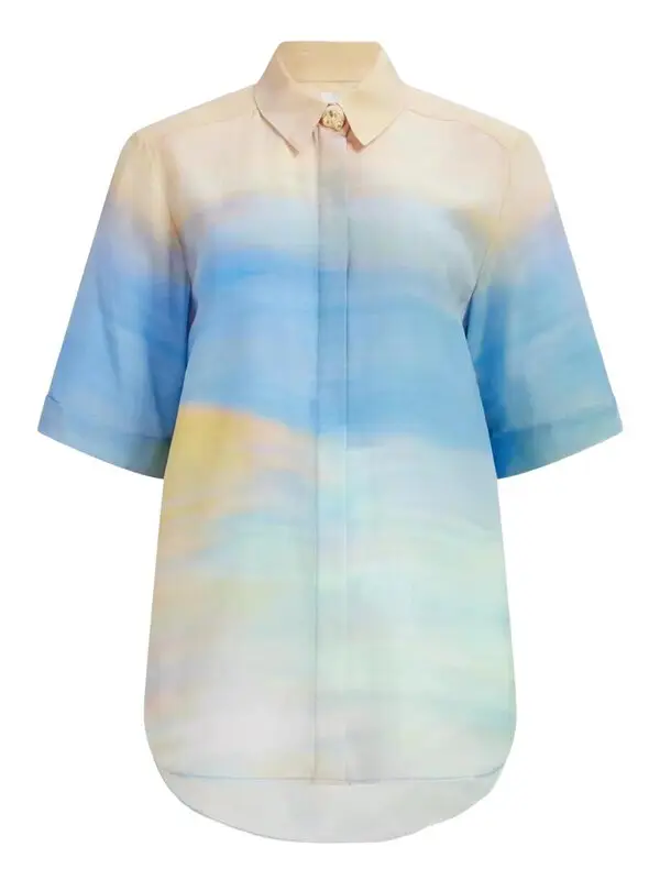 Aje Avalon Short-sleeve Shirt - Blue