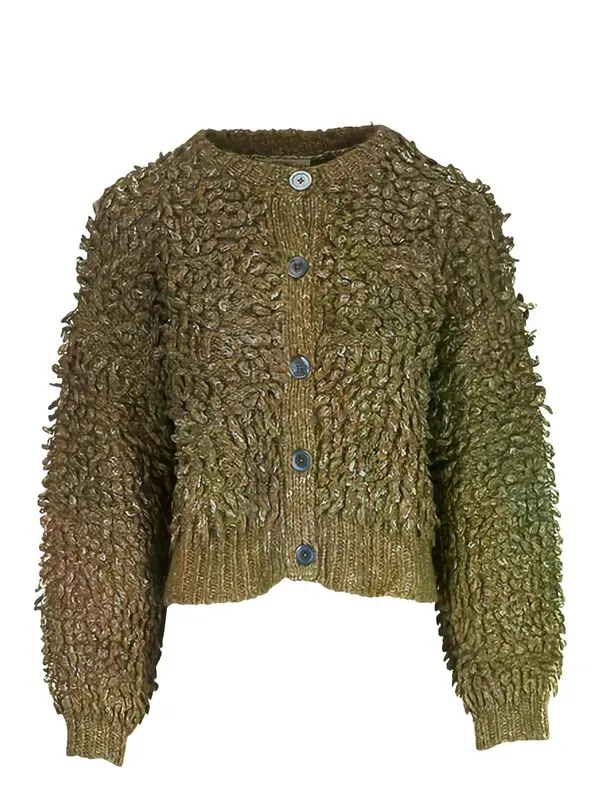 ODEEH Chunky-knit Cardigan - Green