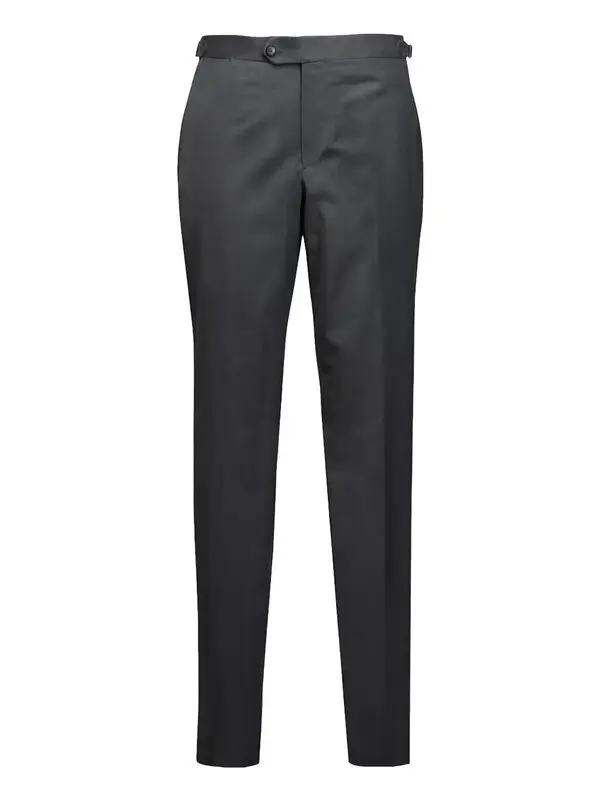 Isaia Buttoned Wool Trousers - Grey