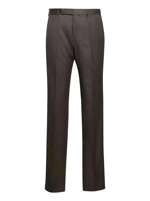 Zegna Trofeo Belt-loop Trousers - Brown