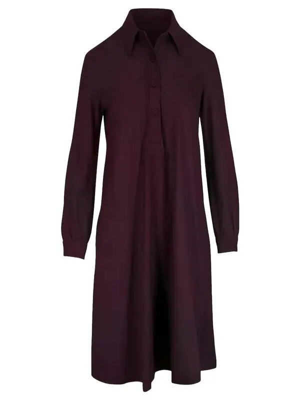 ODEEH Button-front Midi Dress - Purple