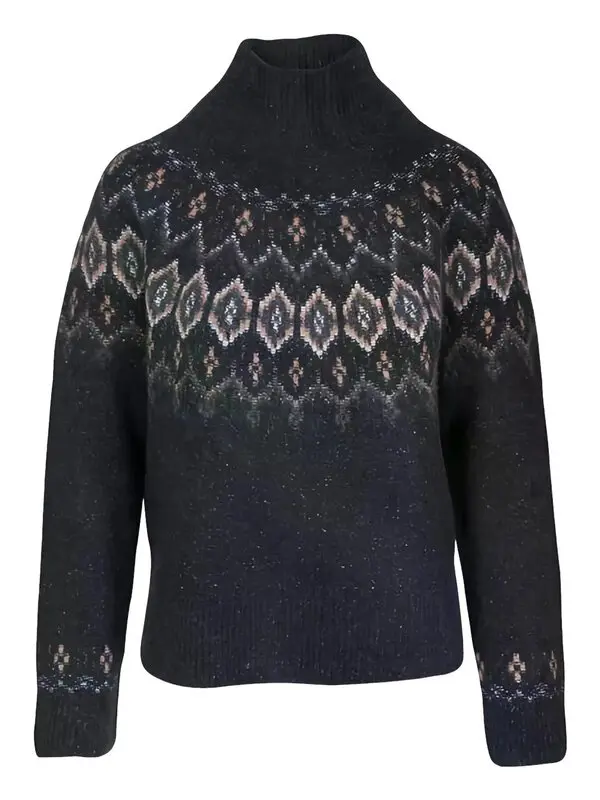 Vince Donegal Fair Isle Sweater - Grey