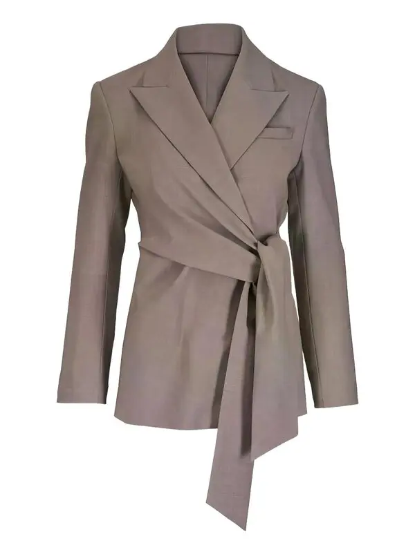 Lafayette 148 New York Tie-detailed Jacket - Neutrals