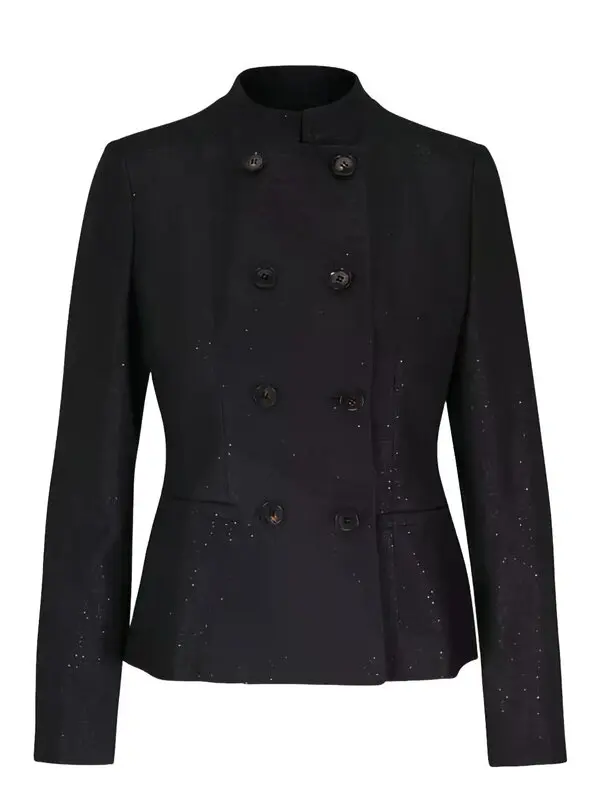 Kiton Double-breasted Jacket - Black