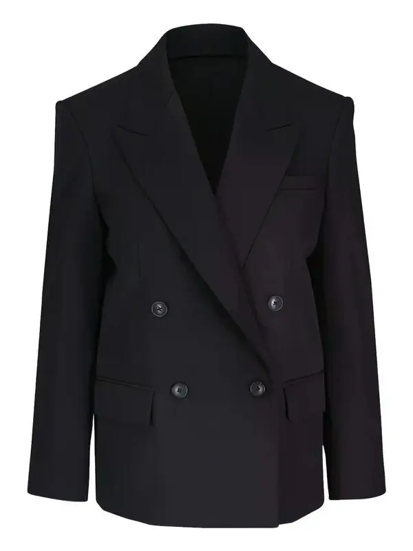 TWP Harper Double-breasted Blazer - Black