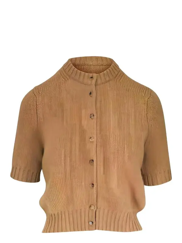 Khaite Button-down Short-sleeved Cardigan - Brown