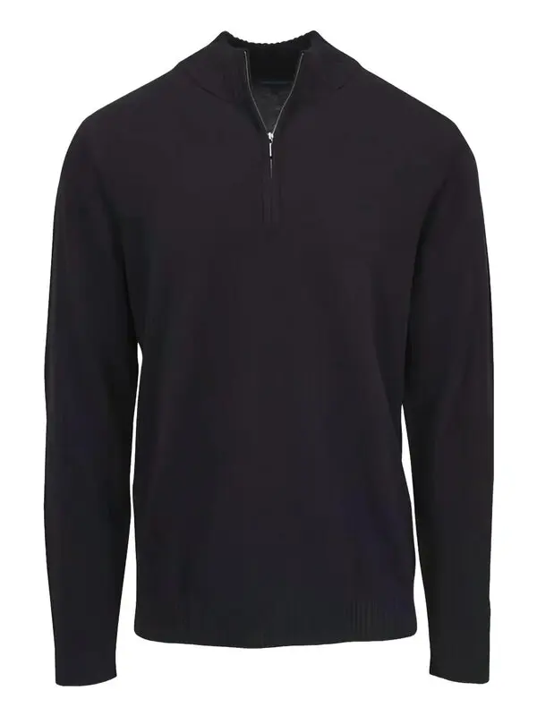 PYA Quarter-zip Merino Wool Sweater - Black