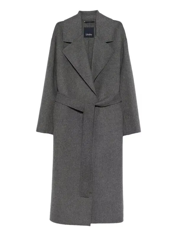 Max Mara Belted Mid-length Coat - Grey