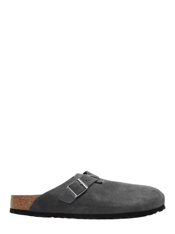 BIRKENSTOCK Boston Suede Clogs - Grey