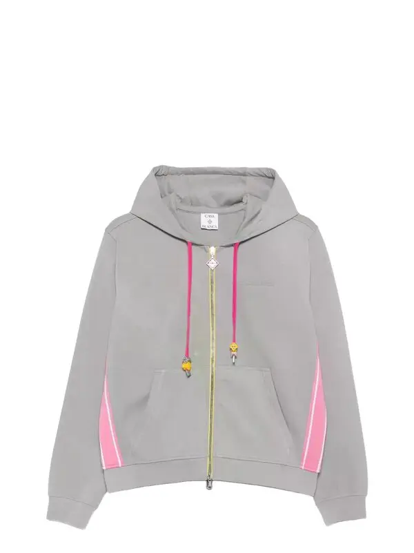 Casablanca Side Stripe Hooded Top - Grey