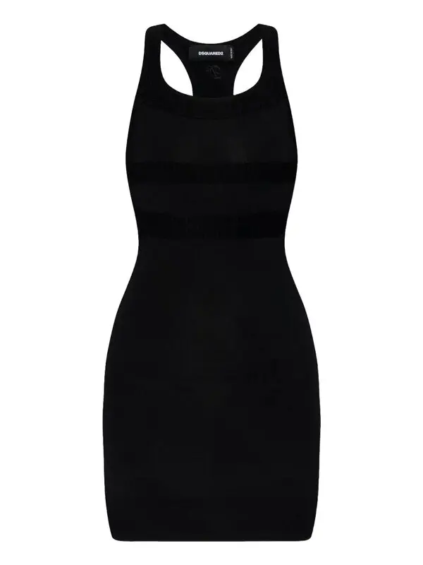 Dsquared2 Logo Racerback Mini Dress - Black