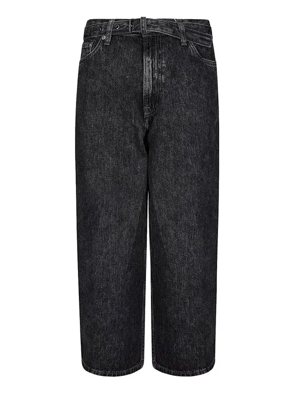 SAMSOE SAMSOE Belted Culotte Jeans - Black