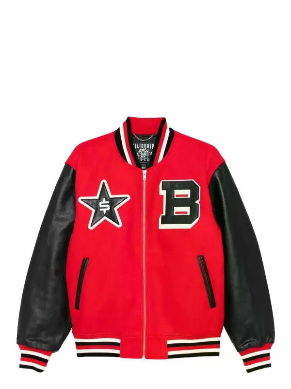 BILLIONAIRE BOYS CLUB Star-appliqué Bomber Jacket - Red