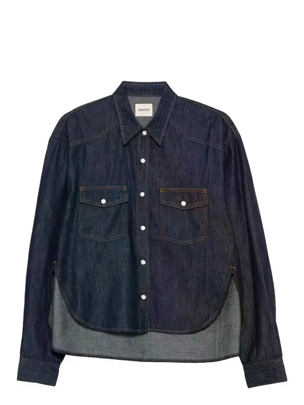 Khaite Grenon Patch-pocket Shirt - Blue