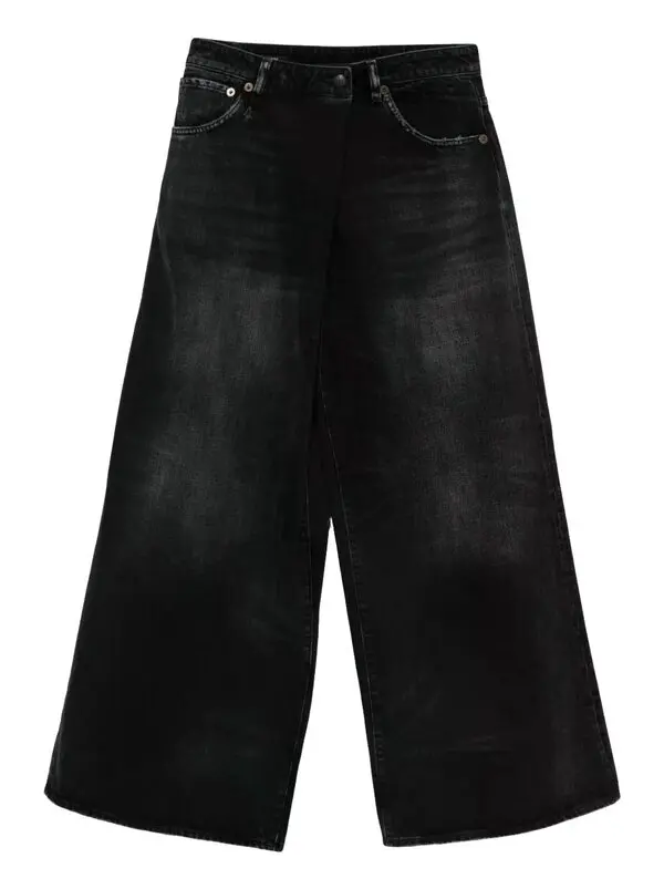 R13 Nico Wide Leg Jeans - Black