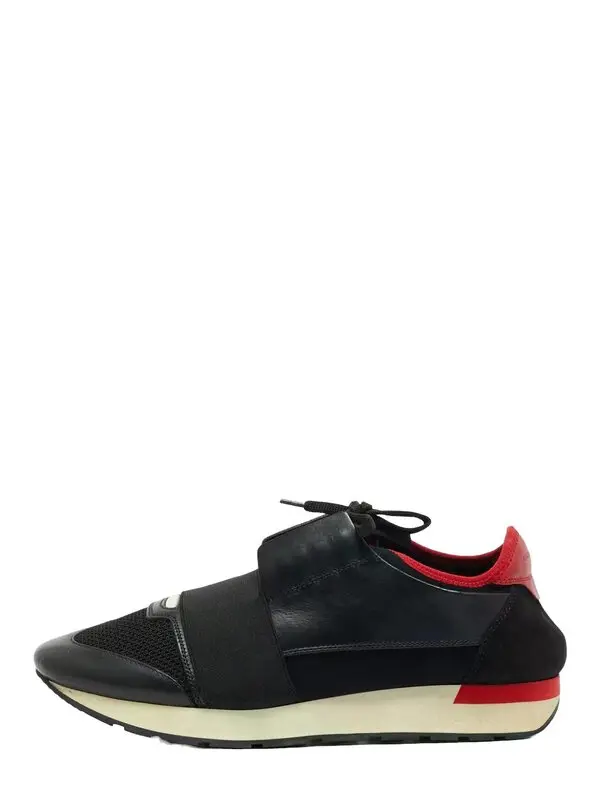 Balenciaga Runner Leather Sneakers - Black