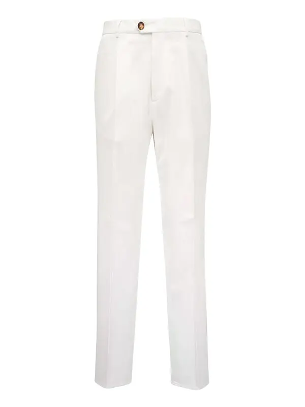 Brunello Cucinelli Button-fastening Trousers - White