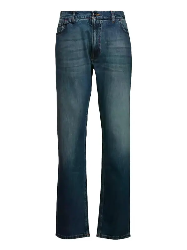 Isaia Button-fastening Jeans - Blue