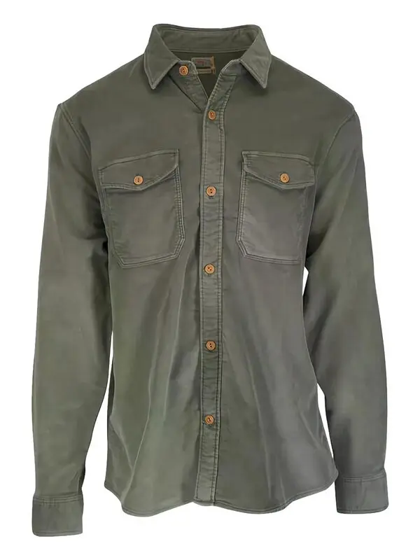 Faherty Brand Buttoned Flap-pocket Shirt - Green