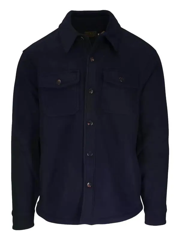 Faherty Brand Range Buttoned Pocket Overshirt - Blue