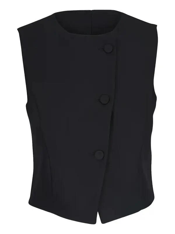 TWP Buttoned Top - Black